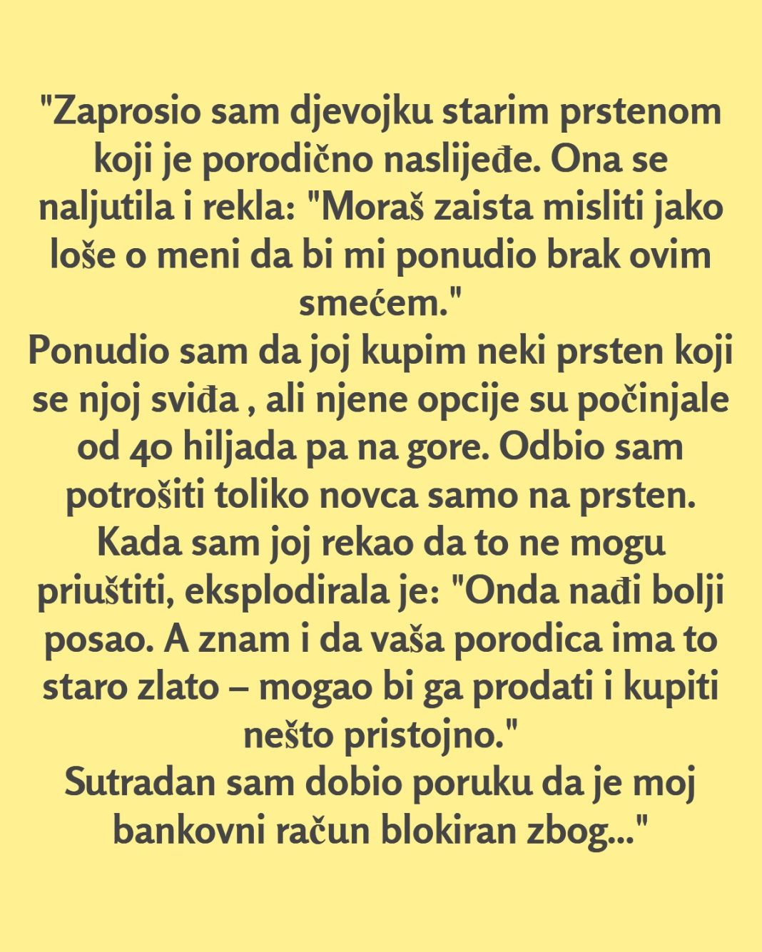 Zaprosio devojku ali ono ŠTO SE dogodilo posle toga ga je ŠOKIRALO , da li je MOGUĆE da postoje ...