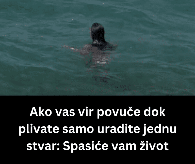 Ako vas vir povuče dok plivate samo uradite jednu stvar: Spasiće vam ...